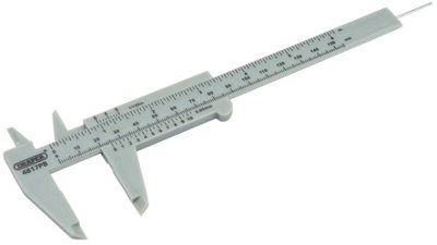 Draper Plastic Vernier Caliper, 0 - 150mm or 6" 73863