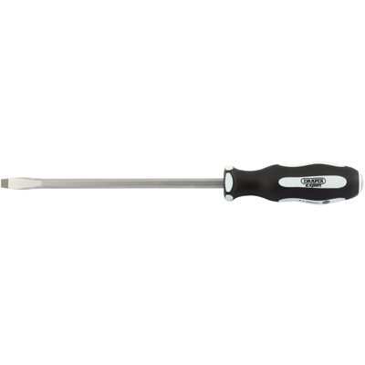 Draper 'Pound Thru' Plain Slot Soft Grip Screwdriver, 8 x 200mm 35184 ...
