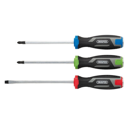 DRAPER POUND THRU SOFT GRIP SCREWDRIVER SET (3 PIECE) 13486