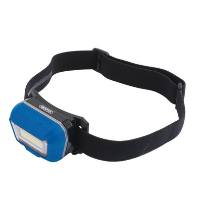 Draper Rechargeable COB LED Head Torch, 3W, 300 Lumens 54374