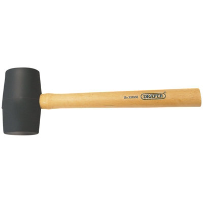 Draper Rubber Mallet With Hardwood Shaft 410G - 14.5oz 51095 | DIY at B&Q