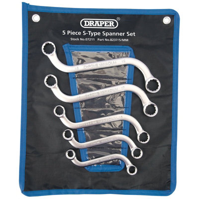 Draper S Type Obstruction Ring Spanner Set 5 Piece 7211 | DIY at B&Q