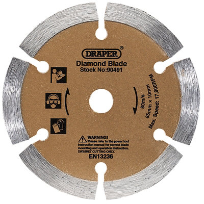 Draper Segmented Diamond Blade, 85mm 90491