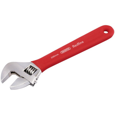 Draper Soft Grip Adjustable Wrench, 200mm, 25mm Capacity 67590