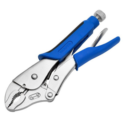 Draper Soft Grip Curved Jaw Self Grip Pliers, 230mm 89124