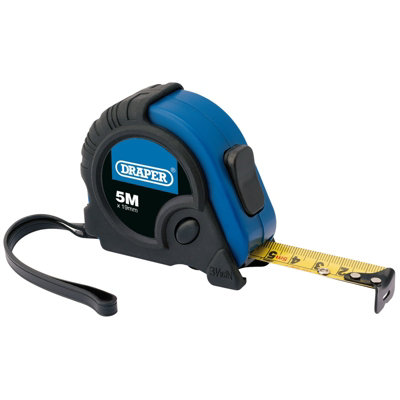 Draper Soft Grip Measuring Tape, 5m/16ft x 19mm 82818 | DIY at B&Q