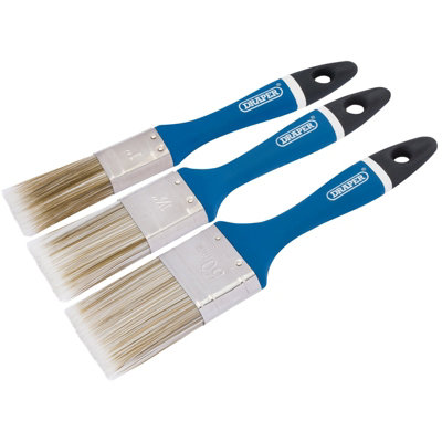 Draper Soft Grip Synthetic Paint Brush Set (3 Piece) 82495 | DIY at B&Q