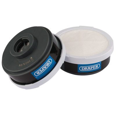 Draper Spare A1P2 Filters (2) for Combined Vapour and Dust Respirator ...