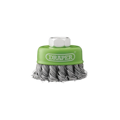 Draper Stainless-Steel Twist-Knot Wire Cup Brush, 65mm, M14 08053 | DIY ...