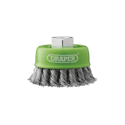 Draper Stainless-Steel Twist-Knot Wire Cup Brush, 75mm, M14 08054 | £15 ...