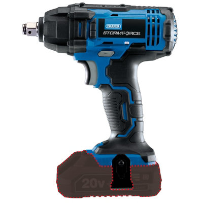 Draper Storm Force 20V Mid-Torque Impact Wrench, 1/2", 250Nm (Sold Bare ...