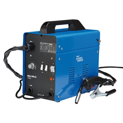 Draper Storm Force Gasless MIG Welder, 100A, Portable, Flux Cored Wire ...