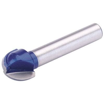 Draper TCT Router Bit, 1/4" Core Box, 12.7 x 6.35mm Radius 75345