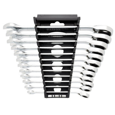 Draper Tools HI-TORQ Metric Reversible Ratchet Combination Spanner Set ...