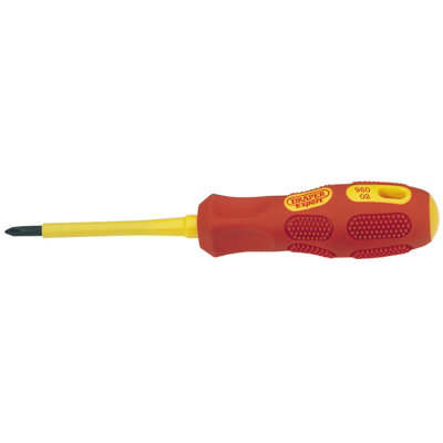 Draper VDE Approved Fully Insulated Cross Slot Screwdriver, No.1 x 80mm ...