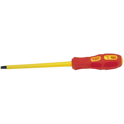 Draper VDE Approved Fully Insulated Plain Slot Screwdriver, 6.5 x 150mm ...