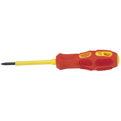 Draper VDE Approved Fully Insulated PZ TYPE Screwdriver, No.0 x 60mm ...