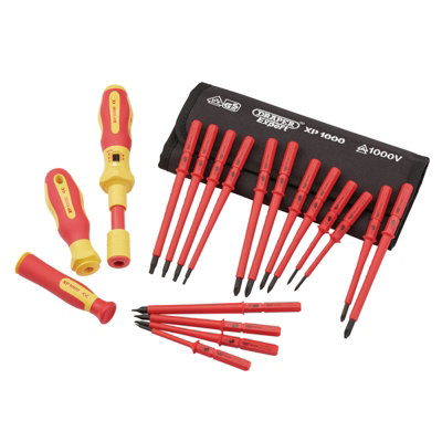 Draper XP1000 VDE Interchangeable Torque Screwdriver Set (19 Piece ...