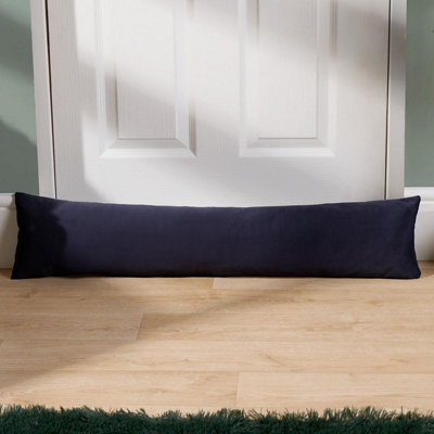 Draught Excluder Matte Velvet Fabric Door Stop Energy Saving, Navy - 20 ...