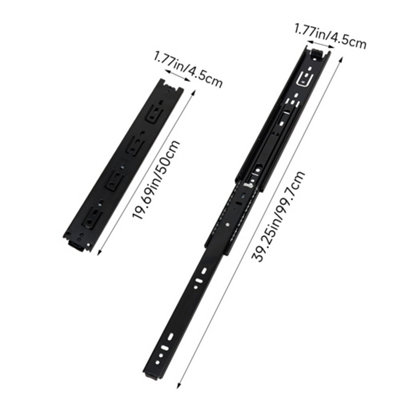Drawer Runners Cabinet Drawer Slides Heavy Duty Full Extension with ...