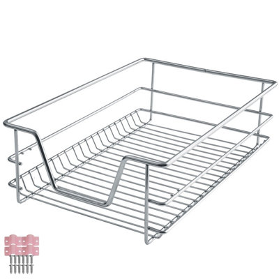 Drawer with Telescopic Drawer Runners - adjustable width - grey