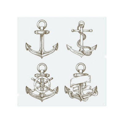Drawn Anchors Splash Back designer style