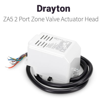 Drayton ZA5 2 Port Zone Valve Actuator Head 27650, Snap-On, 230V, 5 ...