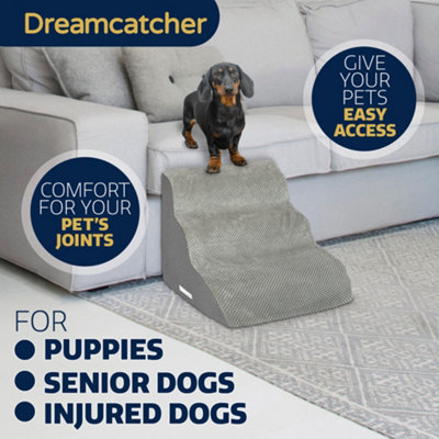Dreamcatcher 3 Step Dog Stairs for Bed 60x40x40cm, High Density Foam ...
