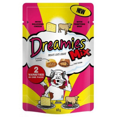 Dreamies Beef & Cheese 60g (Pack of 8) at B&Q