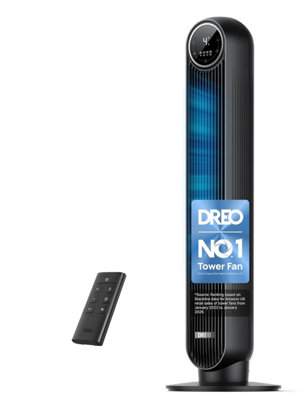 Dreo 20 dB Silent Tower Fan, 28 ft / s Velocity Electric Cooling with ...