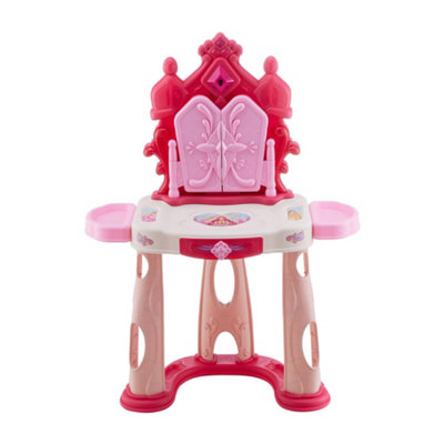Dressing Table Toy Set with Drawer and Stool for Kids 82cm H