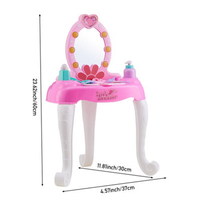 Dressing Table Toy Set with Light for Kids 60cm H