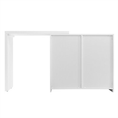 Dressing Table with Side Table with 6 Drawers, Shock-resistant Rounded ...