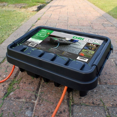 DRiBOX Large IP55 Black Weatherproof Outdoor Electrical Power Cord ...