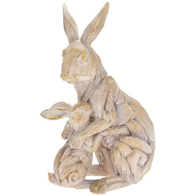 Driftwood Effect Hare & Baby Ornament | DIY at B&Q