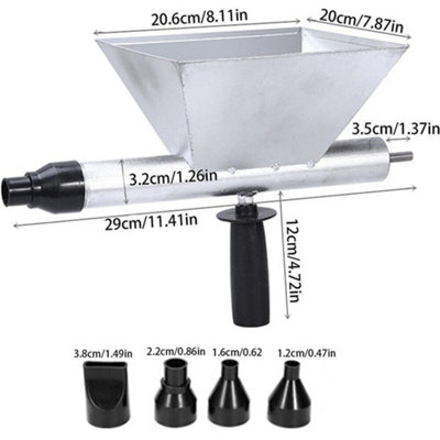 Drill-Powered Mortar & Grouting Gun Kit for Brickwork Pointing & Tile ...