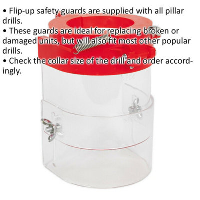 Drill Press Safety Guard with 60mm Collar for Enhanced Protection