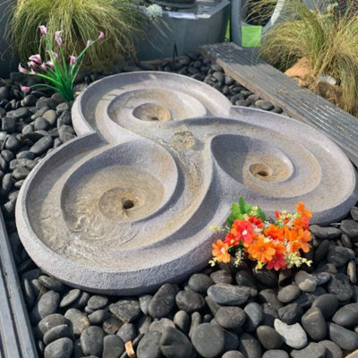 Dropa Stone Contemporary Water Feature with Cover