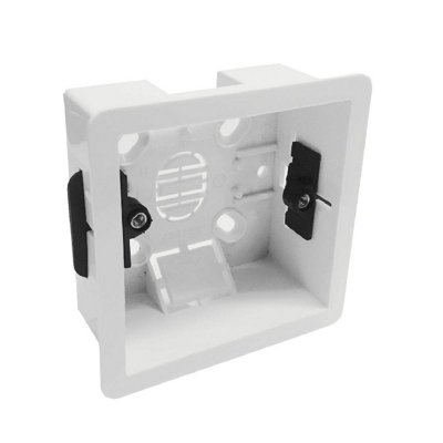 Dry Lining Back Box Flush Wall Pattress Single 1 Gang Electrical Socket ...