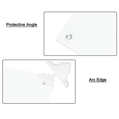 Dry Wipe Magnetic Glass Whiteboard Notice Board 45 x 60 cm Dry Erase ...