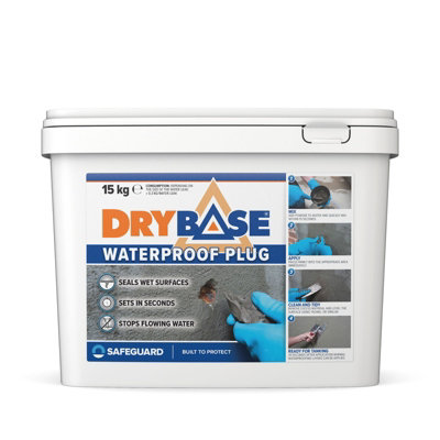 Drybase Waterproof Plug (15kg Grey) - Stop Water Leaks in 30 Seconds ...
