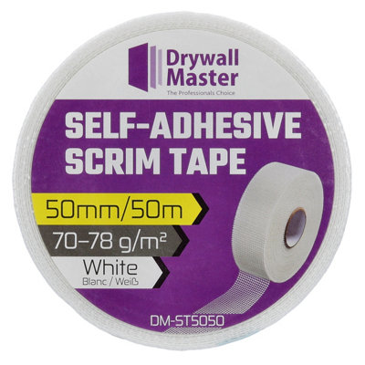 Drywall Master Scrim Tape 50mmX50m High Strength Self-Adhesive