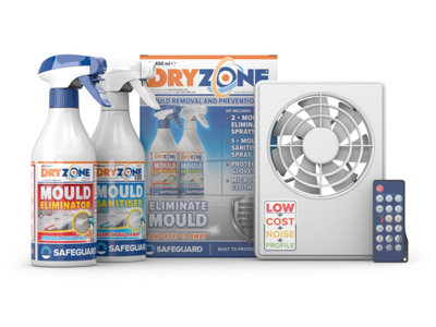 Dryzone Bathroom & Kitchen Ventilation & Mould Cleaning Kit, dMEV ...