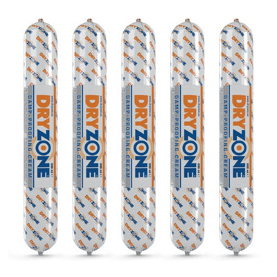 Dryzone Damp Proofing Cream (DPC) - 5 x 600ml - High-strength Injection ...