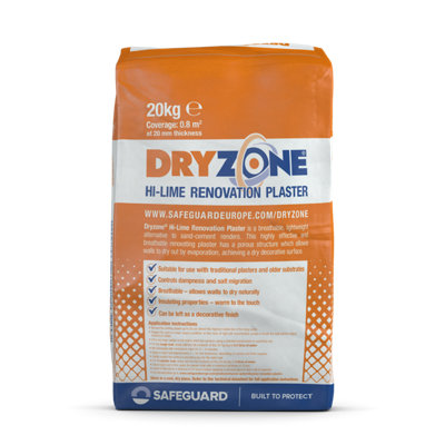 Dryzone Hi-Lime Renovation Plaster (50 Bags) | DIY at B&Q