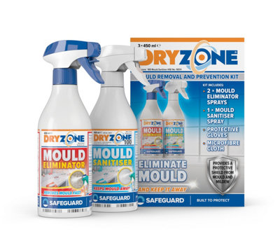 Dryzone In-Line Extractor Fan & Mould Removal & Prevention Kit (3 x ...