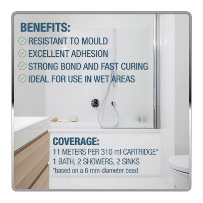 Dryzone Silicone Sealant Replacement Kit (Anti Mould) - Complete kit ...