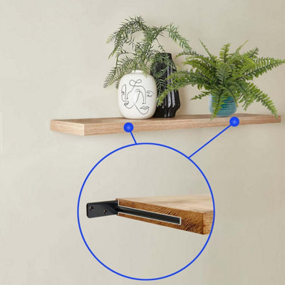 DT Ironcraft Heavy Duty Floating Shelf Brackets for Concealed Wood ...