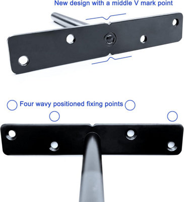 DT Ironcraft Heavy Duty Floating Shelf Brackets for Concealed Wood ...