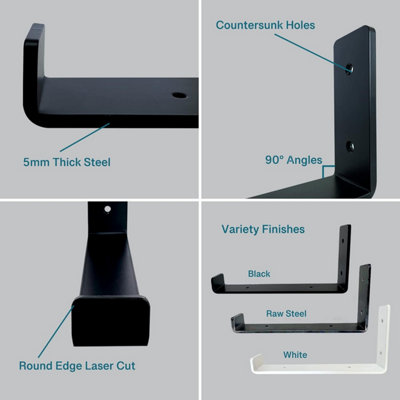 DT Ironcraft Heavy Duty Shelf Brackets for Scaffold Board Shelving ...